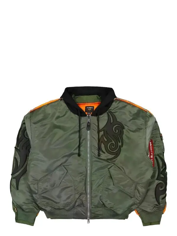 Vetements Tribal-motif Bomber Jacket - Green
