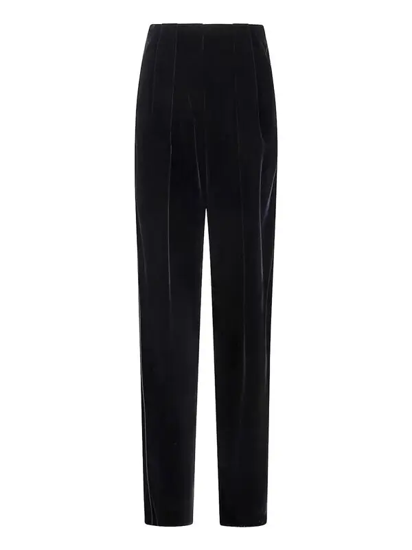 Giorgio Armani Velvet Darted Trousers - Black