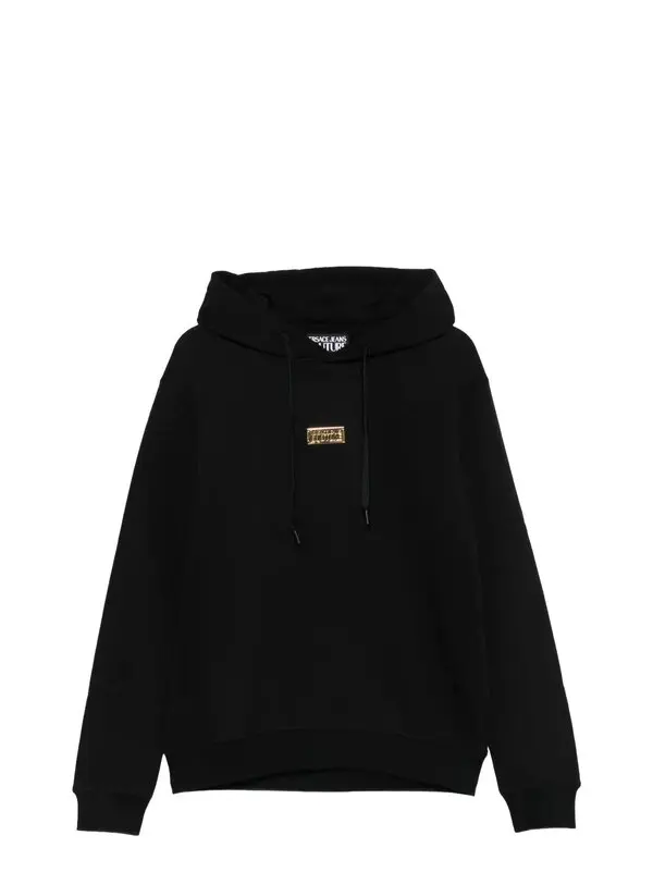 Versace Logo-plaque Hoodie - Black