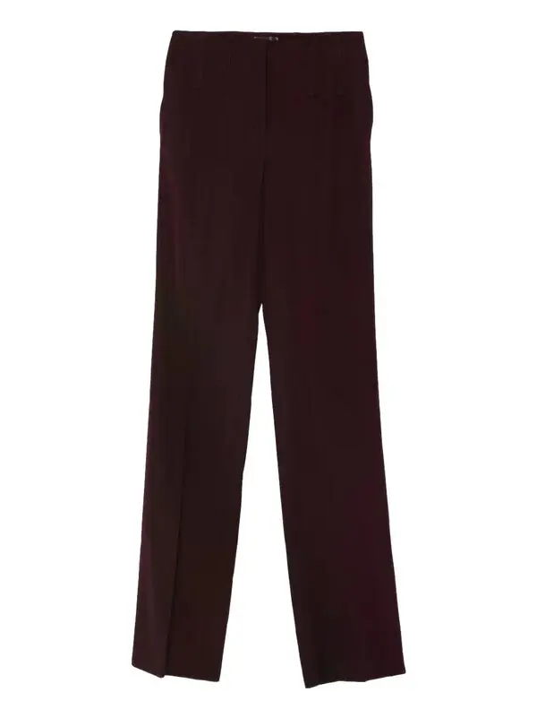 MUGLER Pleated Wool Trousers - Purple