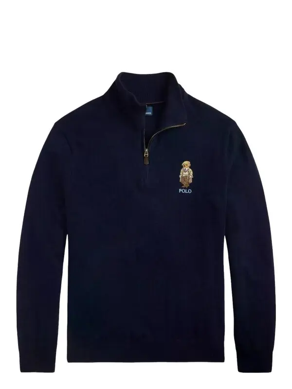 Polo Ralph Lauren Logo-embroidered Half-zip Pullover - Blue