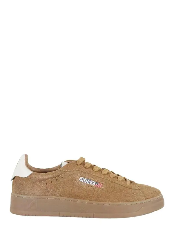 AUTRY Dallas Low Suede Leather Trainers - Brown