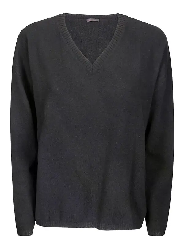 HIRA V-neck Cashmere Sweater - Grey