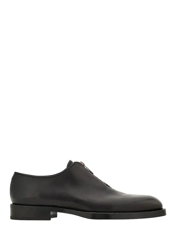 FERRAGAMO Central-zip Derby Shoes - Black