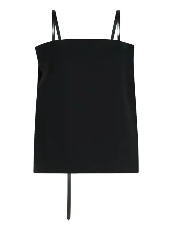 Sportmax Asymmetrical Strap Top - Black