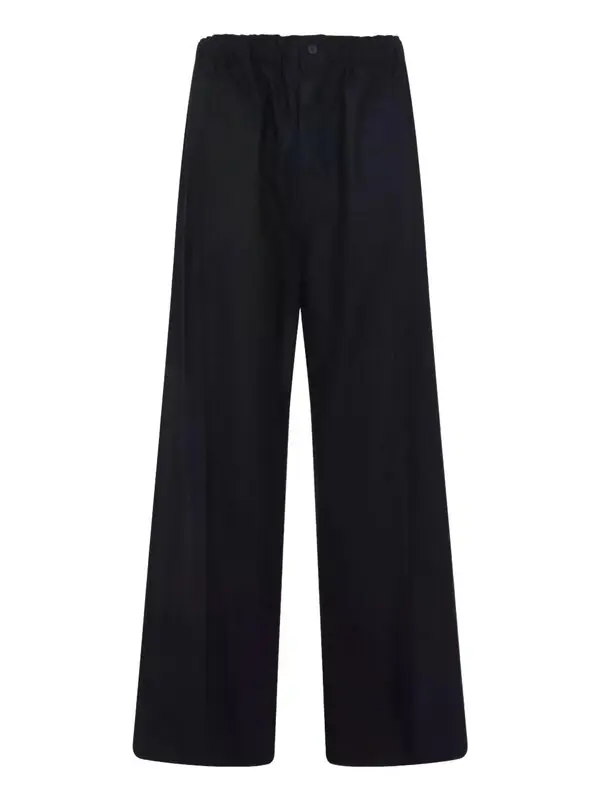 Carven Elastic-waist Wide-leg Trousers - Black
