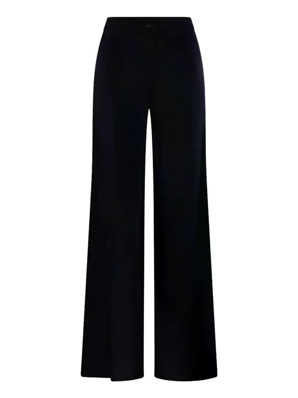 Max Mara Flat-front Straight Trousers - Blue