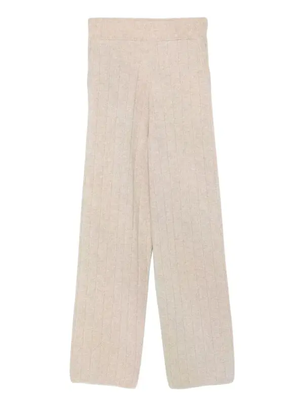 Max Mara Ribbed Cashmere Trousers - Neutrals