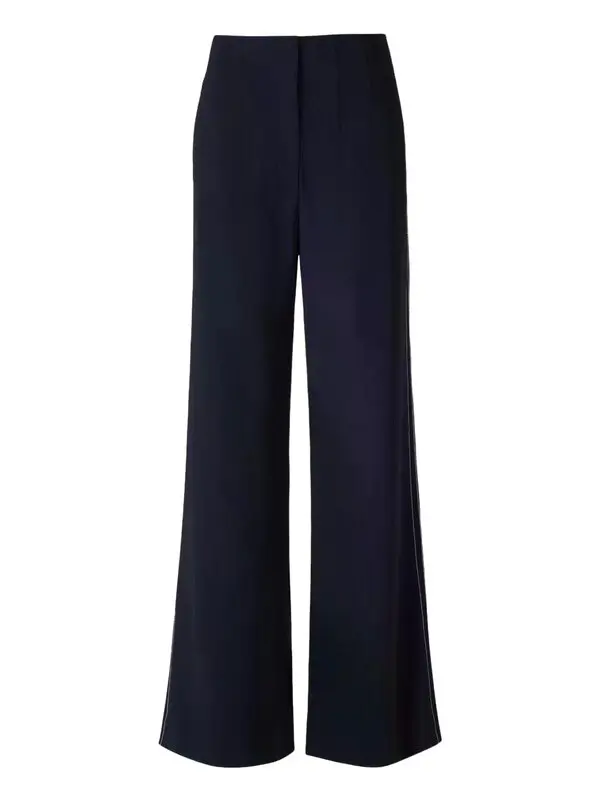Veronica Beard Side-stripe Wide-leg Trousers - Blue