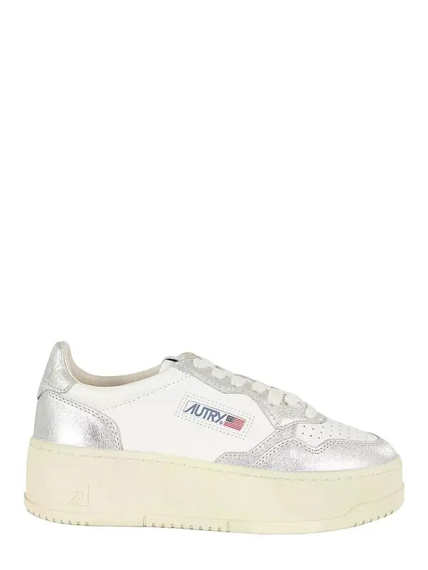 AUTRY Platform Leather Sneakers - White