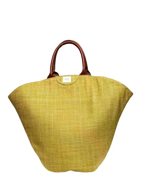 GABRIEL FOR SACH Leather-handle Cotton Tote Bag - Yellow