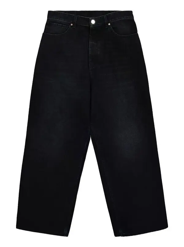 Vetements Anarchy Painted Cropped Jeans - Black