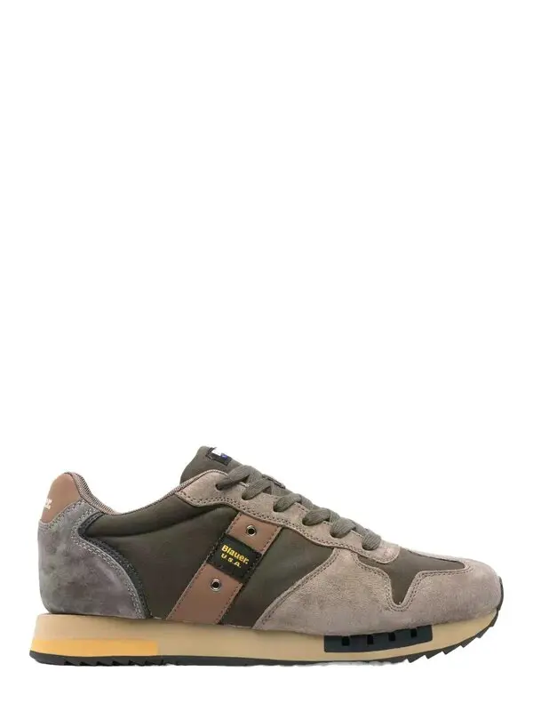BLAUER. Panelled Suede Sneakers - Green
