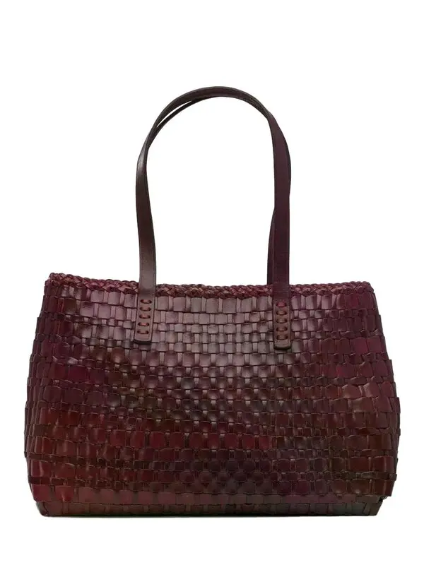 Dragon Diffusion Salvage Woven Leather Tote Bag - Brown