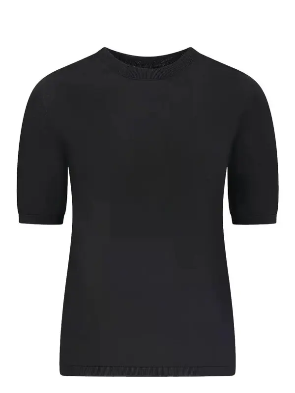Max Mara Short-sleeve Knitted Sweater - Black