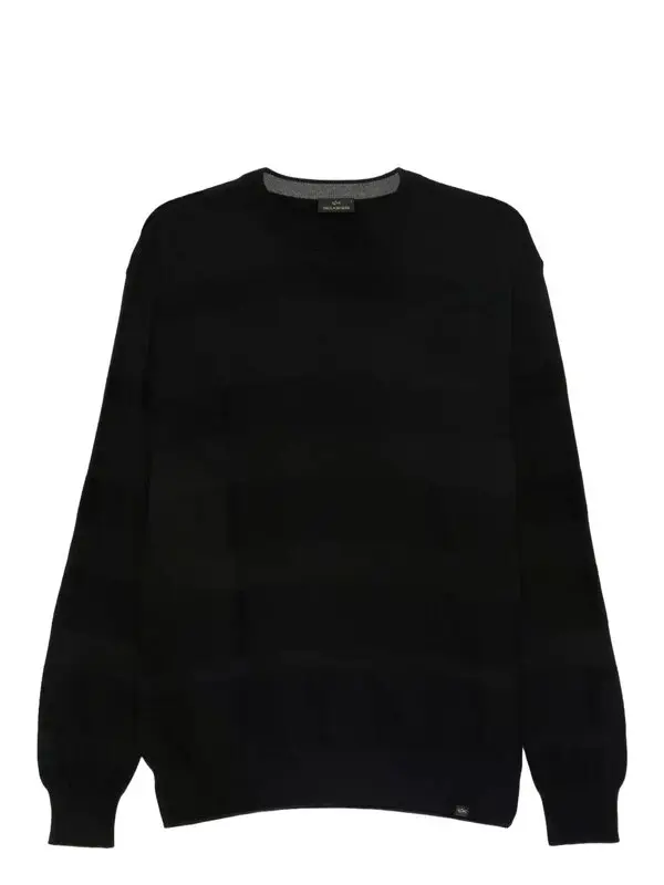 Paul & Shark Striped Wool Sweater - Black