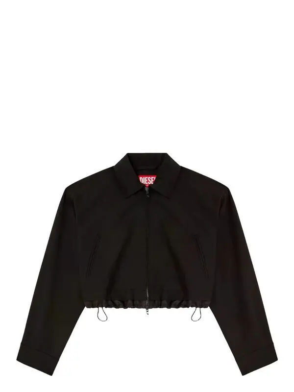 DIESEL® Cropped Zip-front Jacket - Black