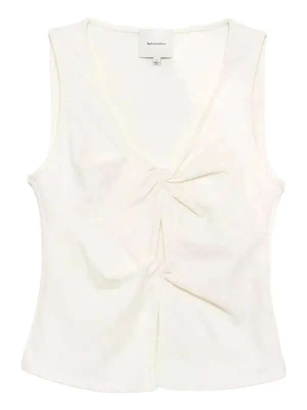 REFORMATION Tefi Top - White