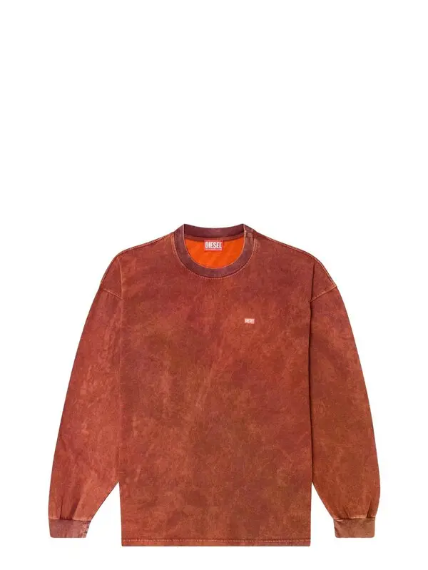 DIESEL® T-boxt-ls-t3 Acid-wash Long-sleeve T-shirt - Orange