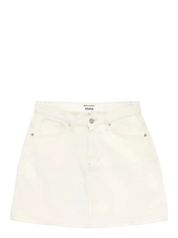 REFORMATION Lydia Mini Skirt - White
