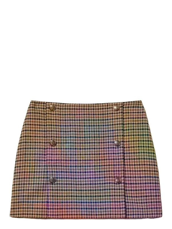 TWINSET Checked Mini Skirt - Brown