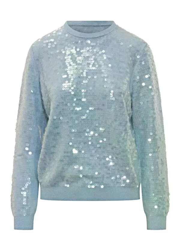SEMICOUTURE Sequin-embellished Sweater - Blue