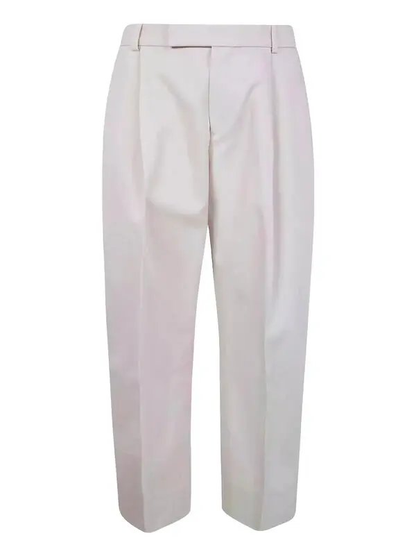 Studio Nicholson Pleated Cotton Straight-leg Trousers - Neutrals