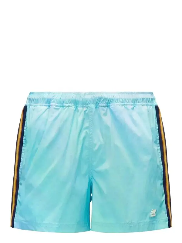 K-WAY Stripe-detail Swim Shorts - Blue