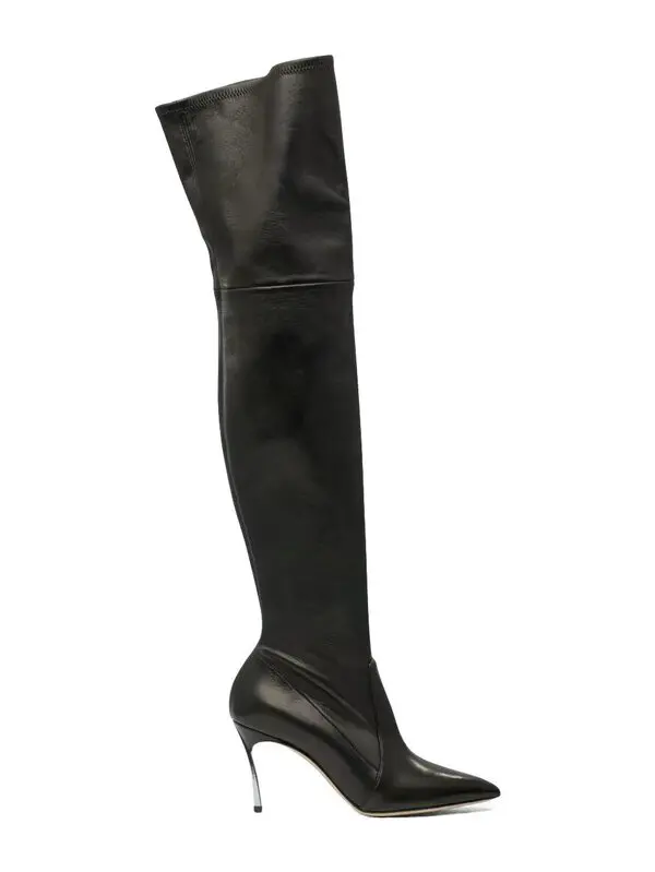 Casadei Blade Over-the-knee High Boots - Black