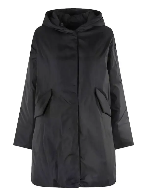 Aspesi Hooded Padded Coat - Black