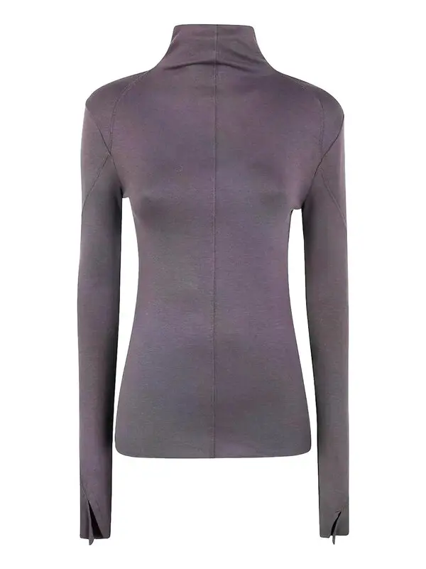 THOM KROM Long-sleeved Turtleneck T-shirt - Brown