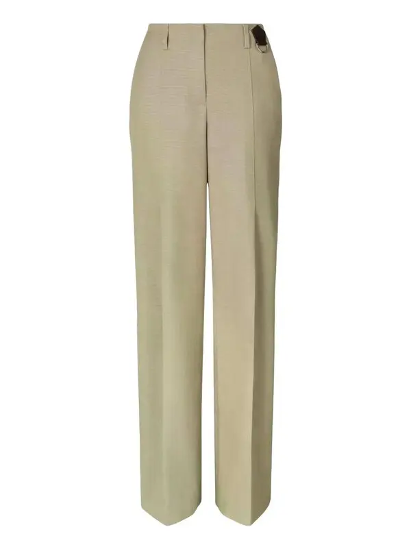 Tory Burch Distressed Cotton Trousers - Neutrals