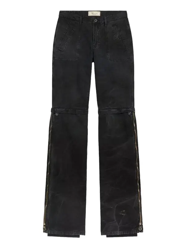 Blumarine Zip Detailing Trousers - Black