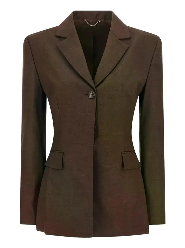 Magda Butrym Single-breasted Blazer - Brown