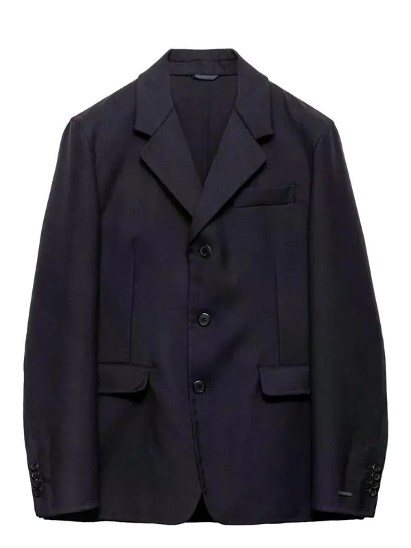 Prada Notched-lapels Three-button Jacket - Blue