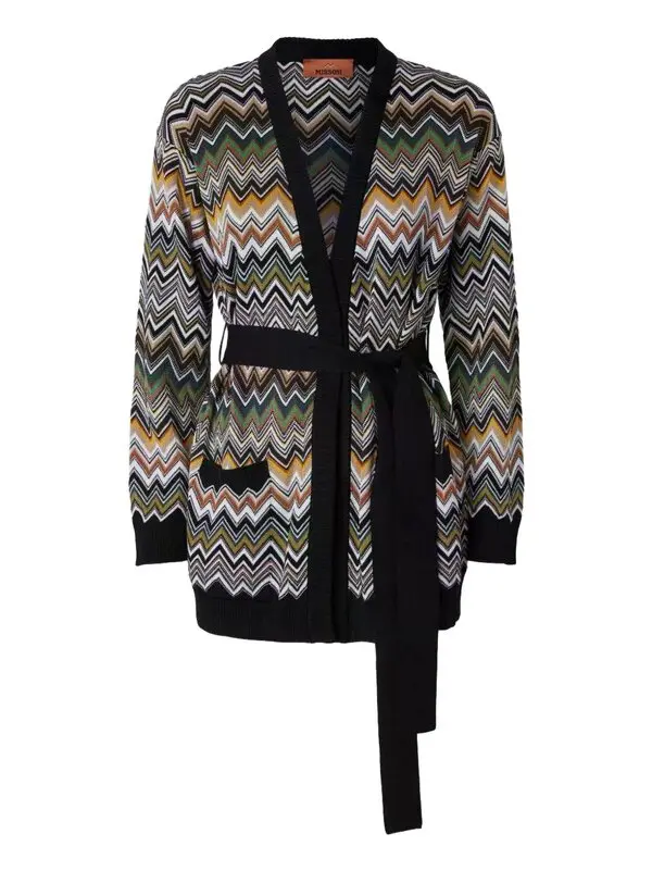 Missoni Chevron-pattern Cardigan - Black