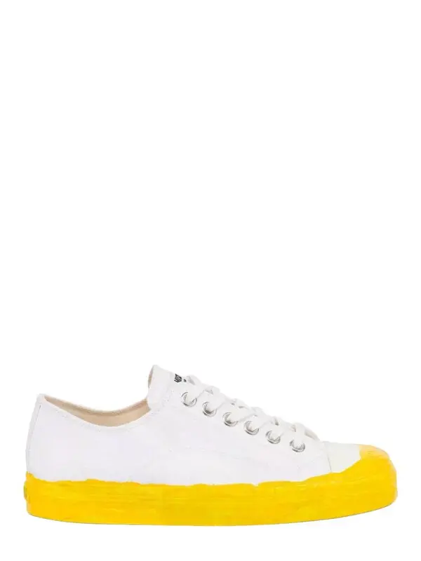 Moschino Two-tone Lace-up Sneakers - White
