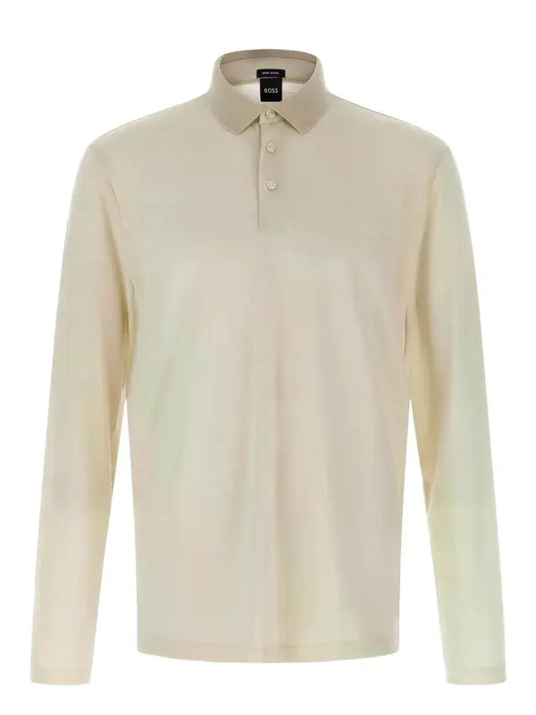 BOSS Long-sleeve Polo Shirt - Neutrals