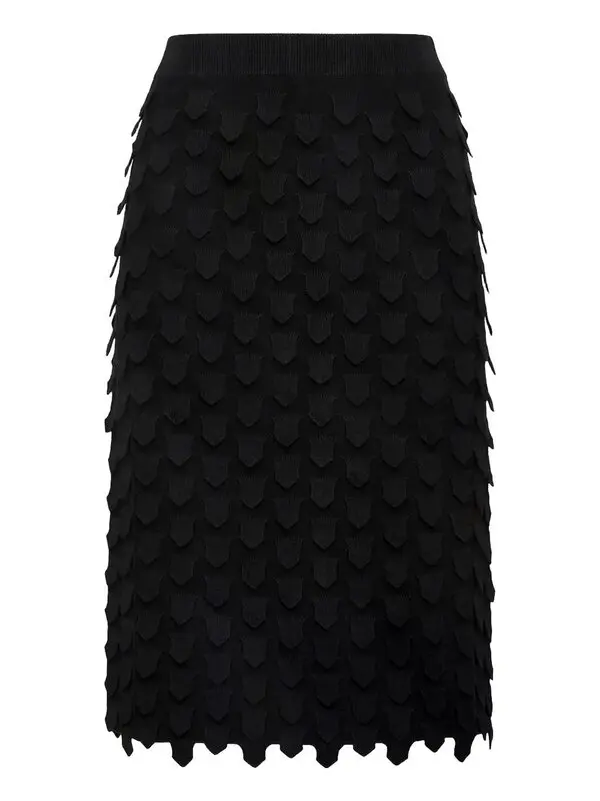 Malìparmi Textured Knit Midi Skirt - Black