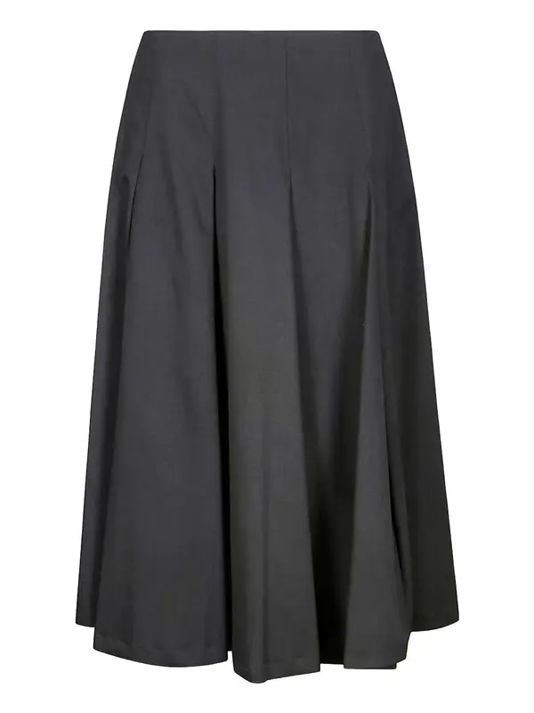 STEFANO MORTARI Pleated Midi Skirt - Grey