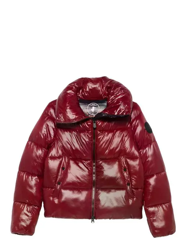 SAVE THE DUCK Isla Quilted Shiny Jacket - Red