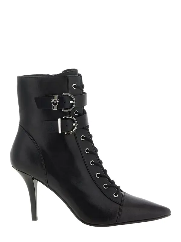 Pinko 90mm Lace-up Ankle Boots - Black