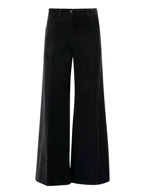 Aspesi Wide-leg Trousers - Black