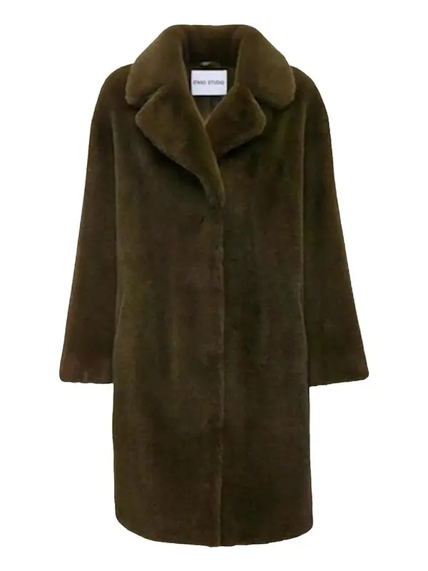 STAND STUDIO Long-sleeve Lapel Coat - Brown