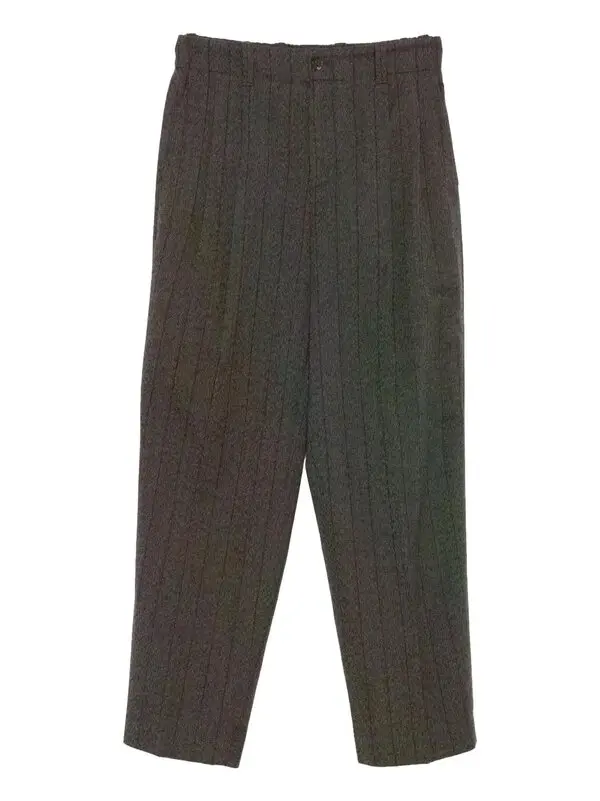Golden Goose Pinstripe-pattern Wool Trousers - Brown