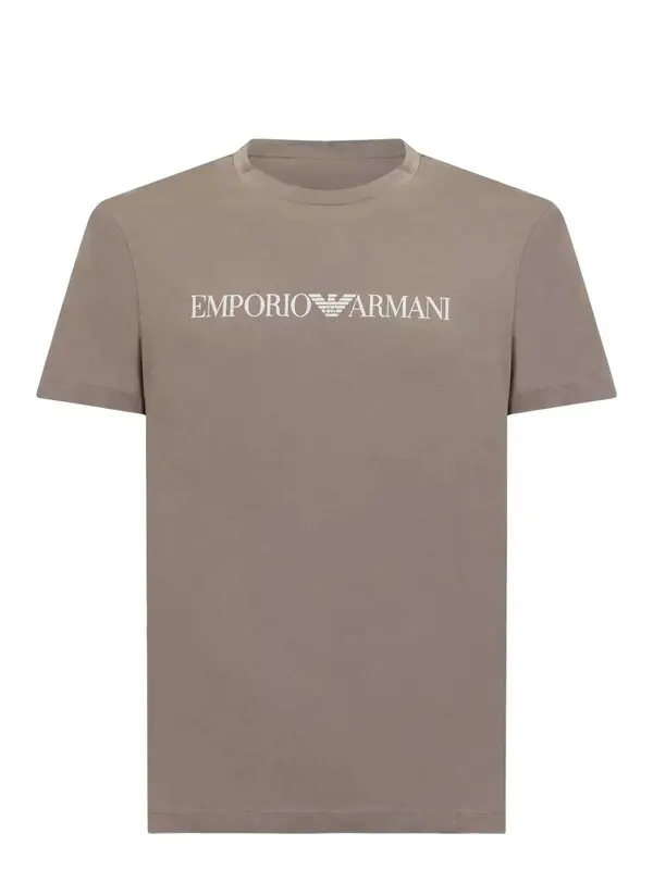 Emporio Armani Logo-motif T-shirt - Brown