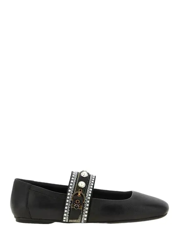 Pinko Embellished-buckle Ballet Flats - Black