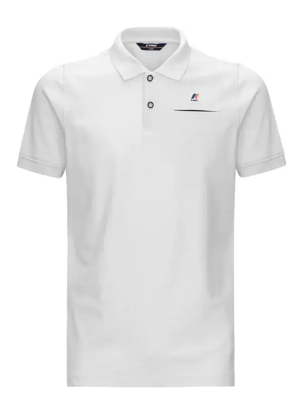 K-WAY Logo-patch Polo Shirt - White