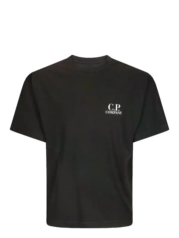 C.P. COMPANY Logo-print Short-sleeve T-shirt - Black