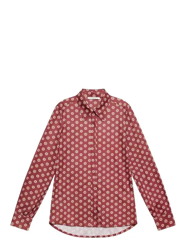 Malìparmi Geometric-print Collared Shirt - Red